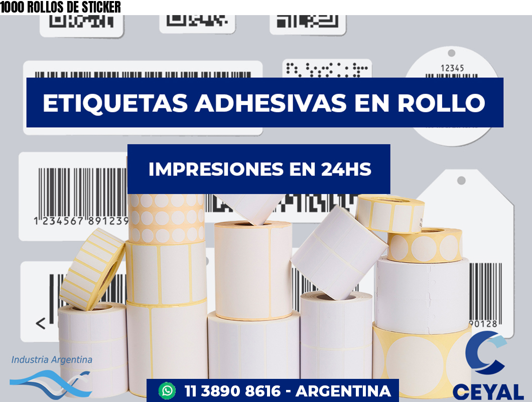 1000 ROLLOS DE STICKER - Rollos Zebra