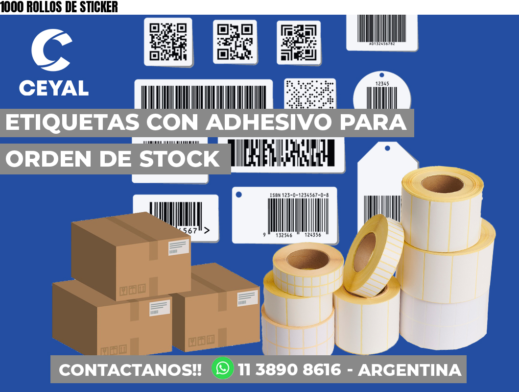 1000 ROLLOS DE STICKER - Rollos Zebra