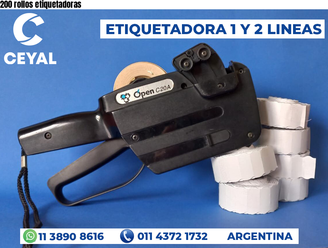 200 rollos etiquetadoras - Rollos Zebra