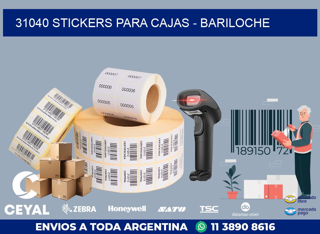 31040 STICKERS PARA CAJAS – BARILOCHE - Rollos Zebra