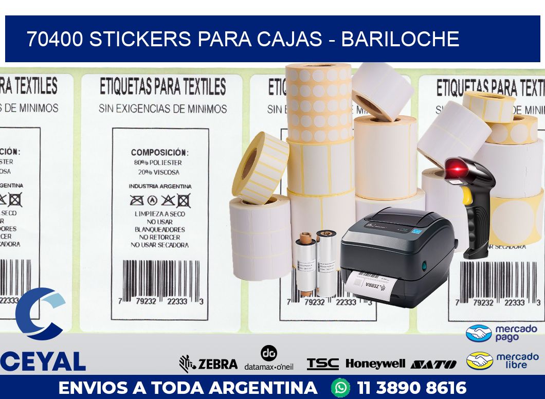 45645 STICKERS PARA CAJAS – BARILOCHE - Rollos Zebra
