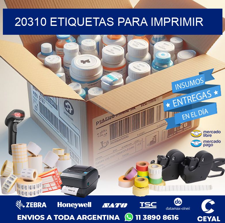 20310 ETIQUETAS PARA IMPRIMIR - Rollos Zebra