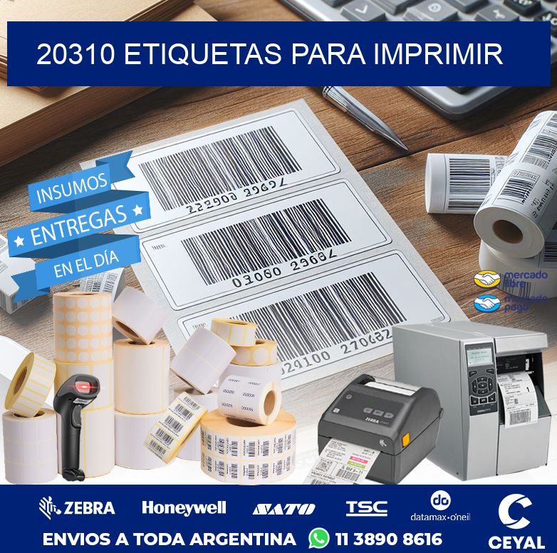 20310 ETIQUETAS PARA IMPRIMIR - Rollos Zebra
