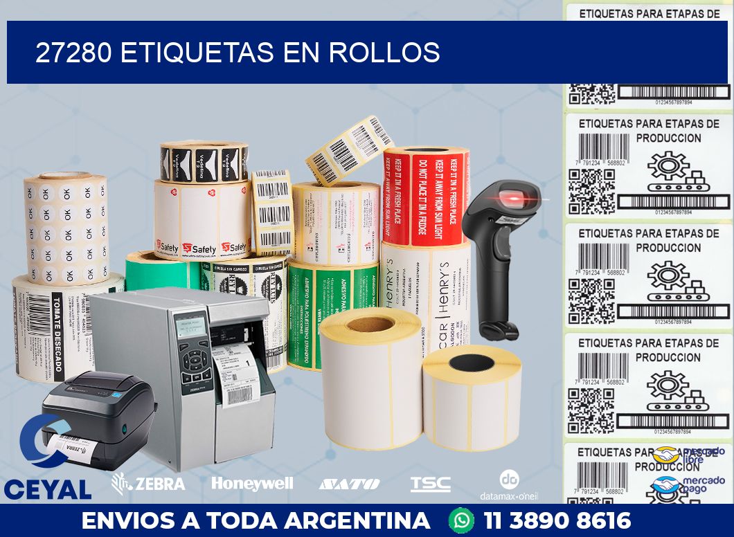 27280 ETIQUETAS EN ROLLOS - Rollos Zebra