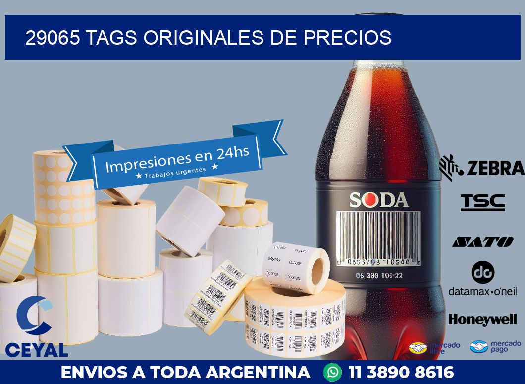 29065 TAGS ORIGINALES DE PRECIOS - Rollos Zebra