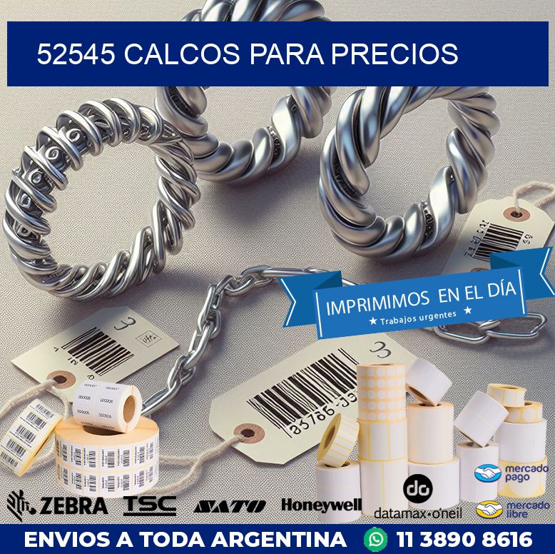 52545 CALCOS PARA PRECIOS - Rollos Zebra