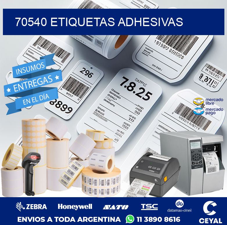 70540 ETIQUETAS ADHESIVAS - Rollos Zebra