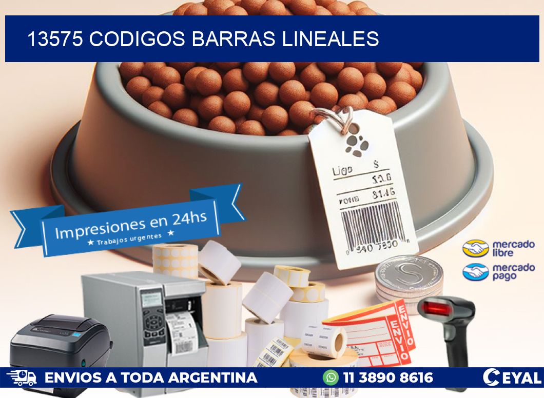 13575 CODIGOS BARRAS LINEALES - Rollos Zebra