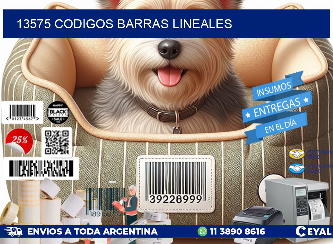 13575 CODIGOS BARRAS LINEALES - Rollos Zebra