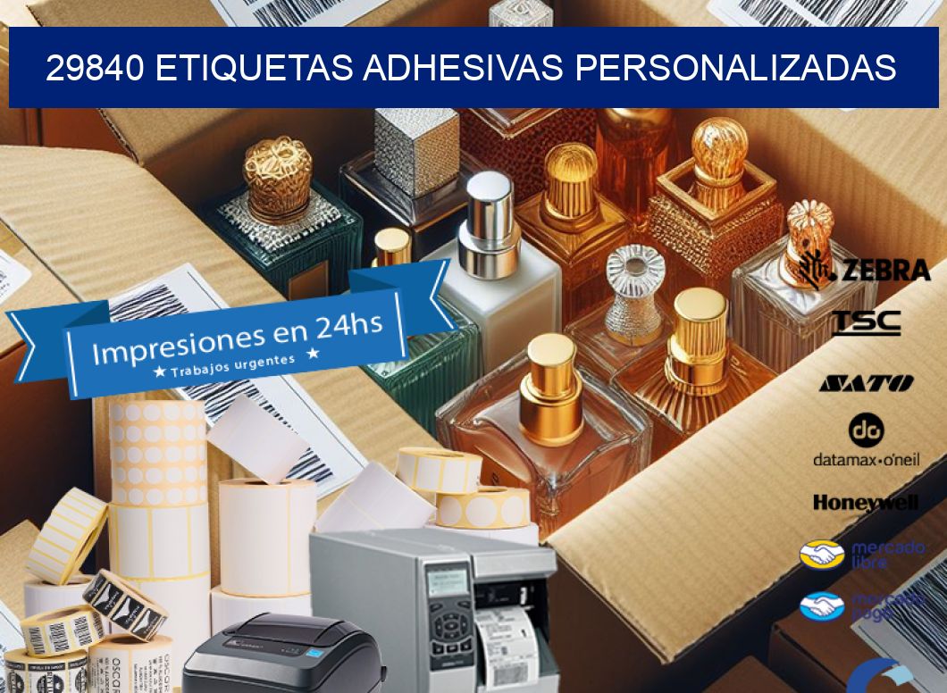 29840 etiquetas adhesivas personalizadas - Rollos Zebra