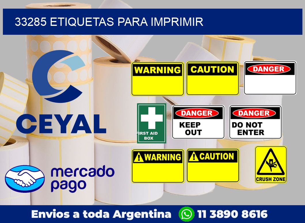 33285 ETIQUETAS PARA IMPRIMIR - Rollos Zebra