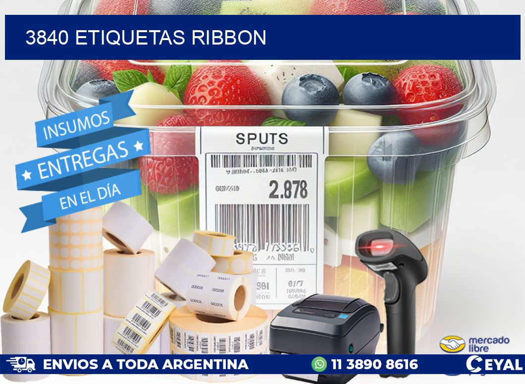 3840 ETIQUETAS RIBBON - Rollos Zebra