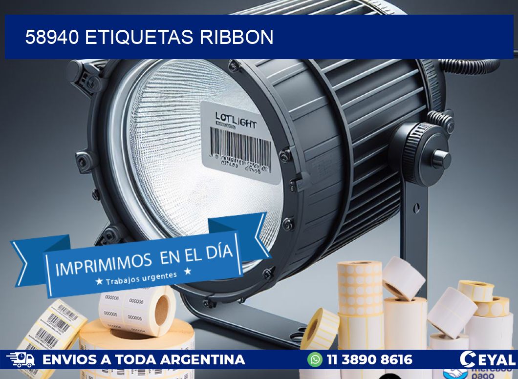 58940 ETIQUETAS RIBBON - Rollos Zebra