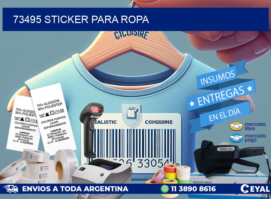 73495 STICKER PARA ROPA - Rollos Zebra