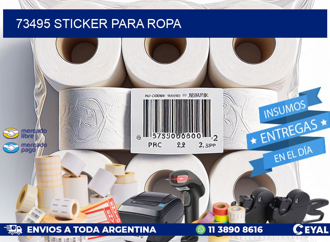 73495 STICKER PARA ROPA - Rollos Zebra