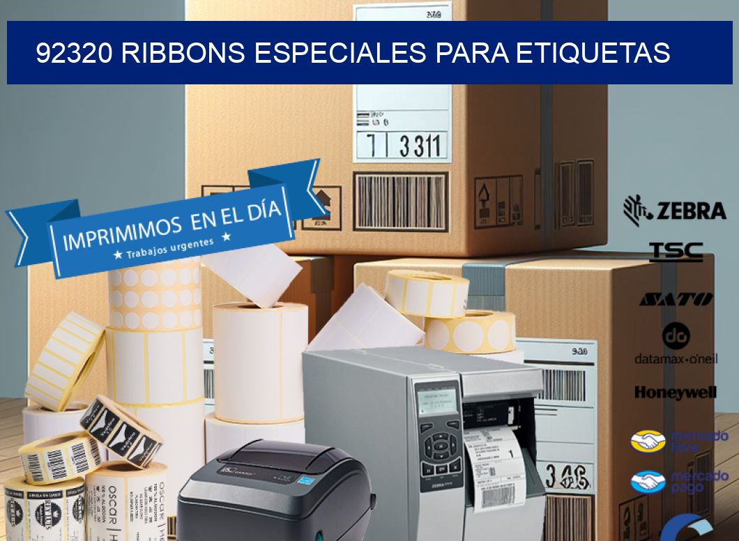 92320 RIBBONS ESPECIALES PARA ETIQUETAS - Rollos Zebra
