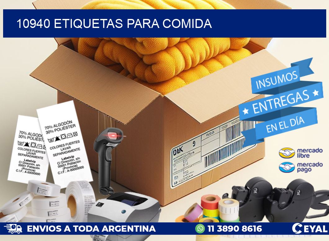 10940 ETIQUETAS PARA COMIDA - Rollos Zebra