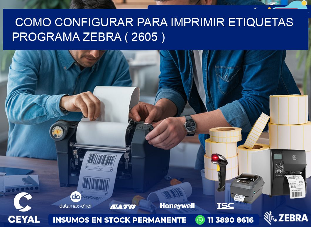 COMO CONFIGURAR PARA IMPRIMIR ETIQUETAS PROGRAMA ZEBRA ( 2605 ...