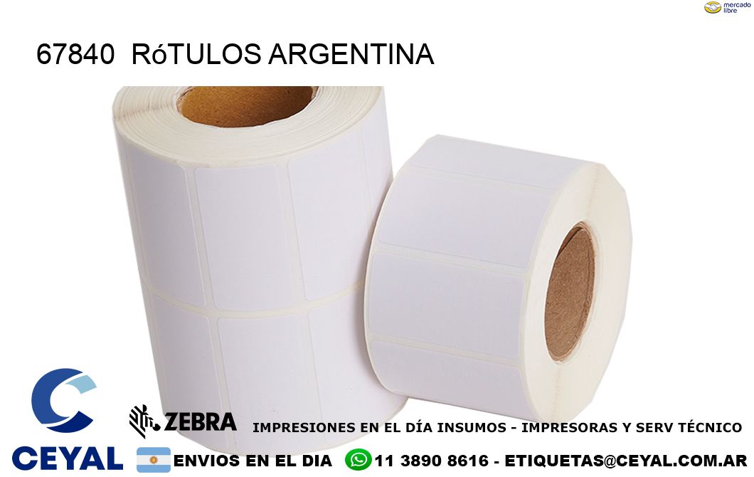 67840 Rótulos Argentina - Rollos Zebra